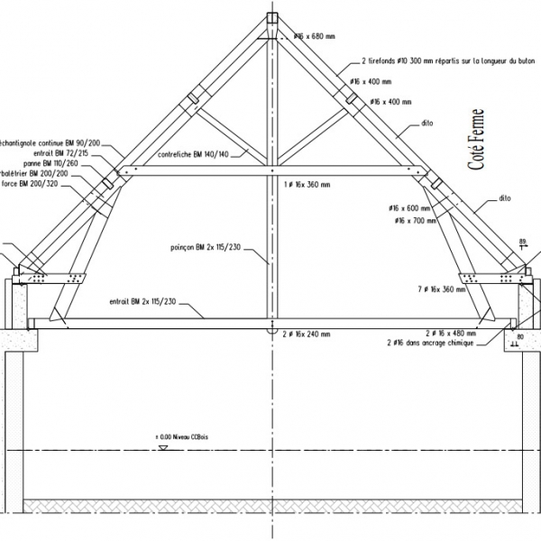Etude de plans – Charpente Construction Bois